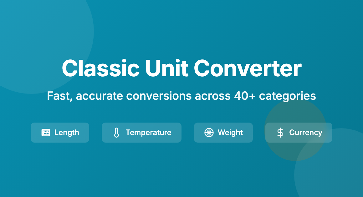 Unit Converter - Free Online Unit Conversion Tool